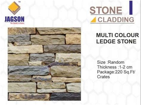 Multi Colour Ledge Stone Cladding At ₹ 160 Sq Ft Gurugram Id 2852688394030