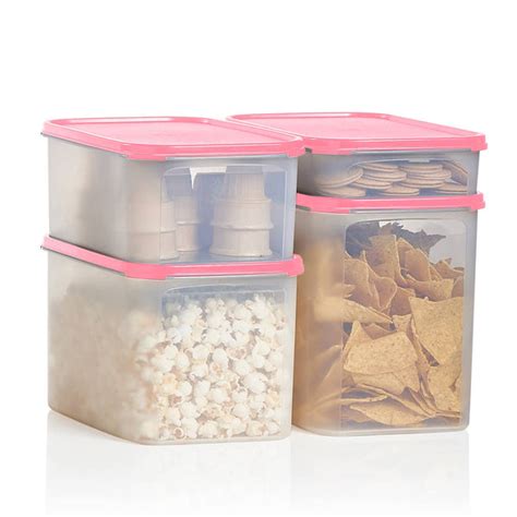 Tupperware® Modular Mates® 4 Piece Set Rectangular Food Storage