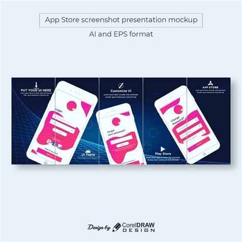Coreldraw Design App Store Screenshot Presentation Mockup Download From Link