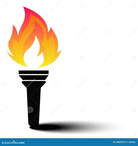 Torch Flame Vector With Shadow Stock Vector Illustration Of Eps10