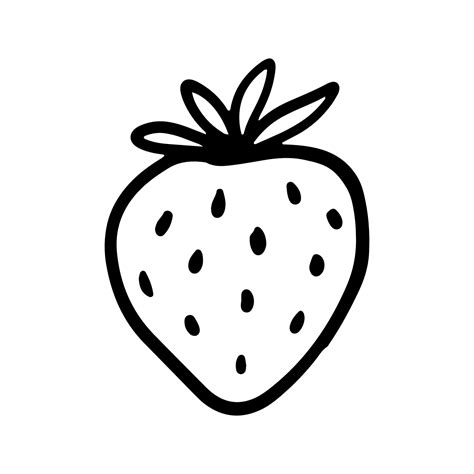 Strawberry Doodle Illustration Cute Berry 23907307 Vector Art At Vecteezy
