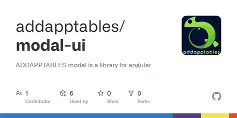 Github Addapptables Modal Ui Addapptables Modal Is A Library For Angular