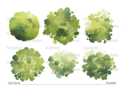 Tree Top View D Landscape Clipart In PNG Etsy