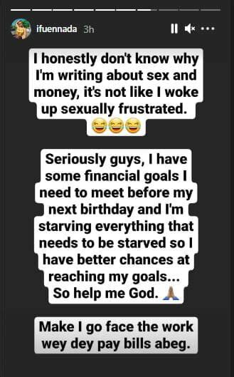 I Woke Up Sexually Frustrated Bbnaijas Ifu Ennada Spills Kemi