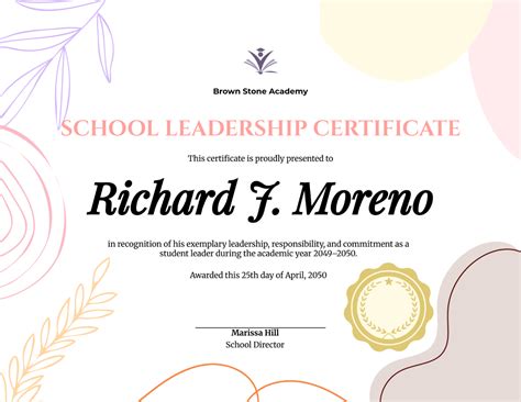 Free Printable School Certificate Templates To Customize Online