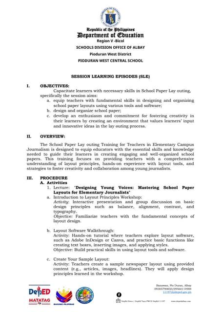 Sleschool Paper Layoutingcampus Journalism Pdf