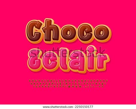 Vector Funny Emblem Choco Eclair Choco Stock Vector Royalty Free 2250150177 Shutterstock