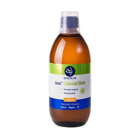 Silverlab Colloidal Silver Multi Support Liquid 500ml Glass Bottle