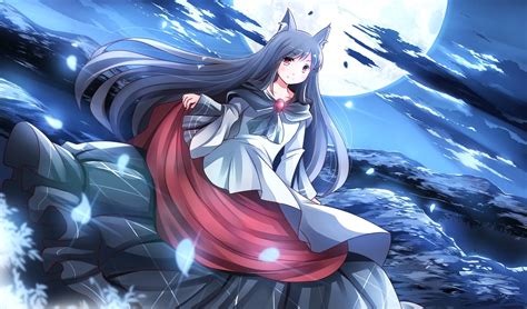 Animal Ears Anime Imaizumi Kagerou Night 1080p Touhou Moon Long