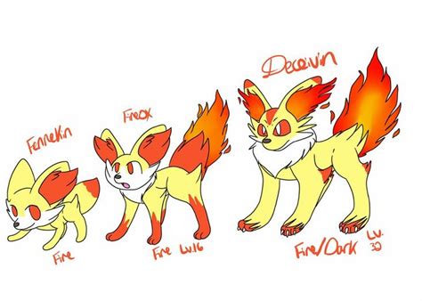 Ce Fennekin Evolution Line By Collectionofwhiskers On Deviantart