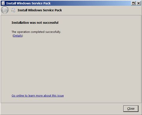 Installation Was Not Succesful The Operation Completed Succesfully J