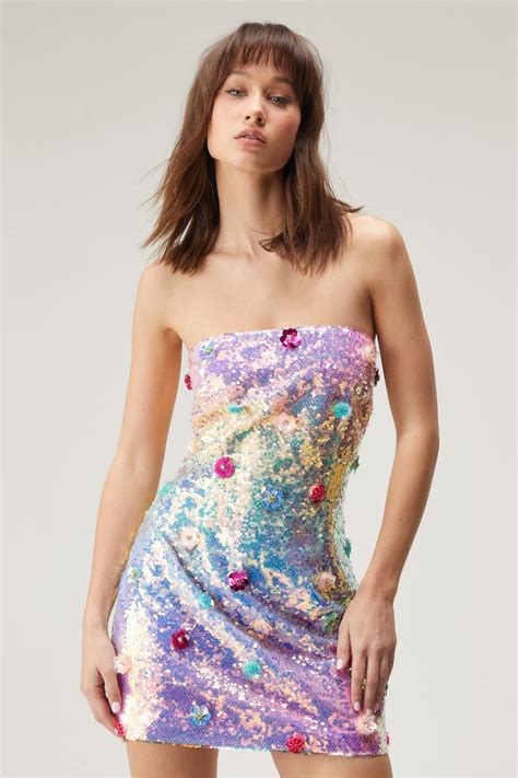 Premium Hand Embellished Sequin Mini Dress Nasty Gal