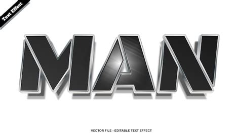 Premium Vector Man Text Effect