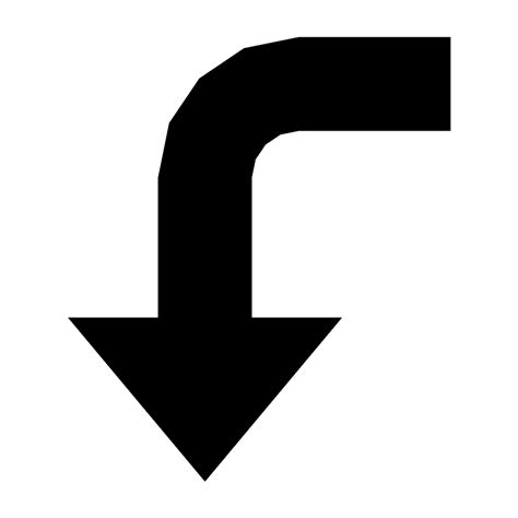 Gui Arrow Left Down Curved Vector SVG Icon SVG Repo