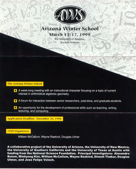 Southwest Center For Arithmetic Geometry Aws