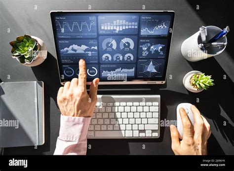 Digital Data Technology KPI Business Dashboard Technology Stock Photo