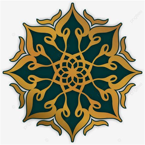 Golden Mandala Islamic Element An Exquisite Display Vector Circle