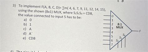 Solved To Implement F A B C D M Chegg