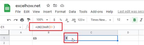 How To Use Google Sheets Unichar Function Free Tutorial