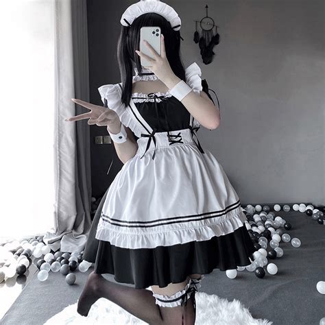 Yomorio Sexy Maid Costume Cute Lolita Cosplay Outfit French Apron Maid