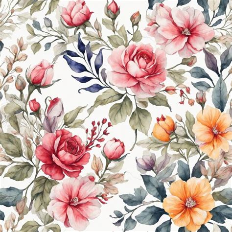 Premium Photo Tropical Flowers Pattern Tiling Background Texture