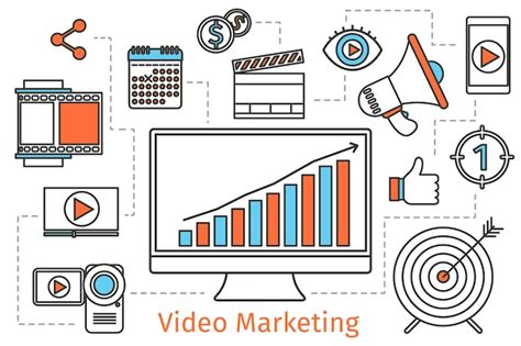 디지털 마케팅 개념 무료 벡터