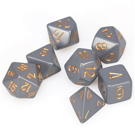 Opaque Dark Gray Polyhedral Dice Set For Sale Dice Game Depot