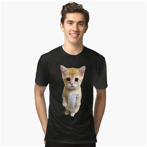 Hq Crying Cat Standing Up Meme Sticker For Sale By Fomodesigns