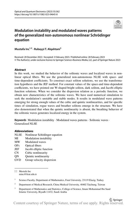 Modulation Instability And Modulated Waves Patterns Of The Generalized