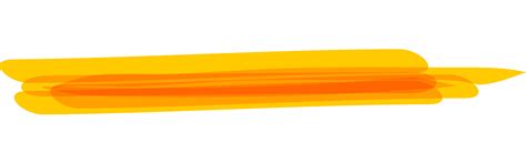 Hand Drawn Orange Highlight Marker Stripes On Transparent Background