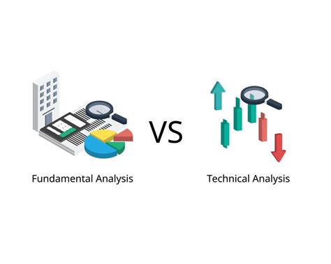 Technical Analysis Compare To Fundamental Analysis 10169892 Vector Art