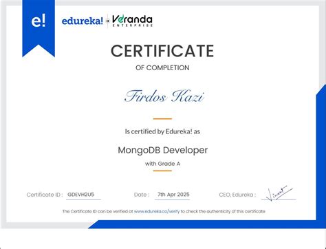 mongodb fullstackdeveloper mernstack edureka certificate nosql