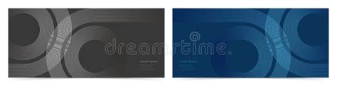 Abstract Black Blue Stripe Line Geometric Circle Background Futuristic Technology Set Retro