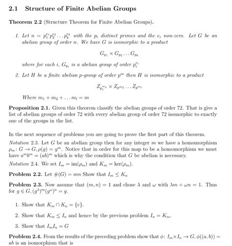 solved problem 2 6 1 again g is abelian g mn m n