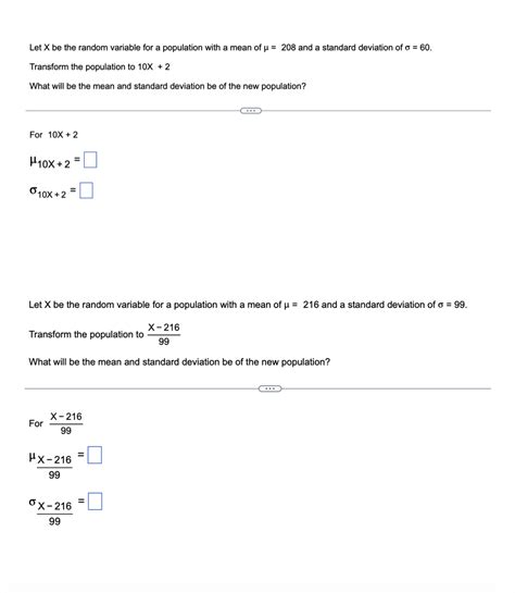 Solved Let X Be The Random Variable For A Population With A Chegg