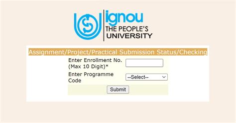 IGNOU Assignment Submission Last Date Front Page