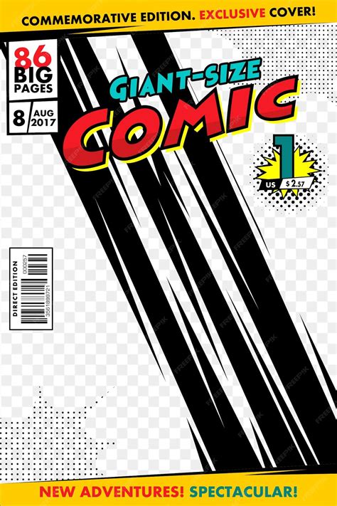 Couverture De Bande Dessinée Concept De Modèle Vectoriel Couverture