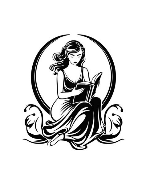 Girl Reading Logo 25408045 Vector Art At Vecteezy