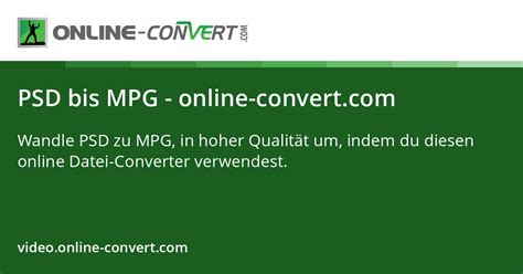 PSD Zu MPG Online Convert
