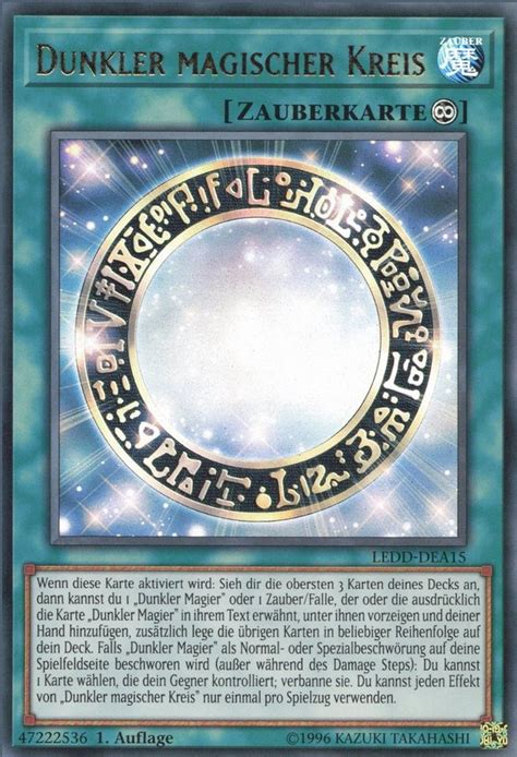 Recollectibles Sammelkarte Yugioh Karte Dunkler Magischer Kreis Deutsch