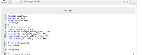Solved 412 Lab Boiling Point Test The Intent Of This