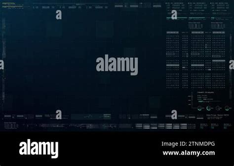 Futuristic Hi Tech Graphic User Interface Head Up Display With Digital Code And Data Info