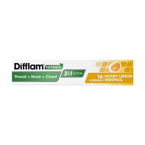 Difflam Herbals Throat Nose Chest Support Lozenges