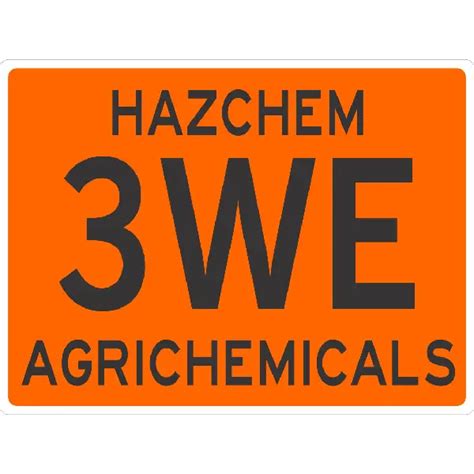 Hazchem 3we Agrichemical Sign Rifft Safety
