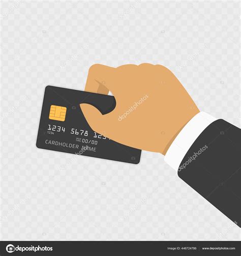 Hand Holding Credit Card Stock Vector By ©art Sonik 446724786
