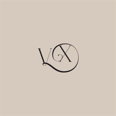 Elegant And Luxury Style Vx Monogram Wedding Logo Letter Dinamyc Curvy