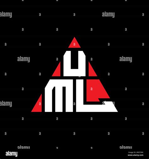 UML Triangle Letter Logo Design With Triangle Shape UML Triangle Logo