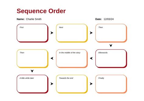 Customize For Free This Simple Sequence Order Graphic Organizer Infographic Template