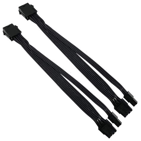 Viupolsor 2x Cpu 8 Pin Female To Cpu 8 Pin Atx 4 Pin Male Supply Converter Adapter