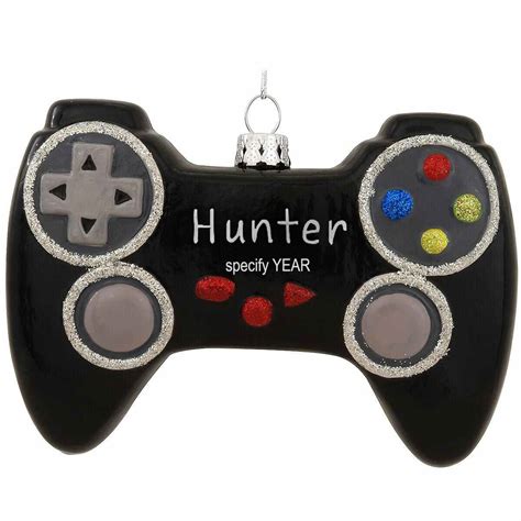 Personalized Game Controller Glass Ornament